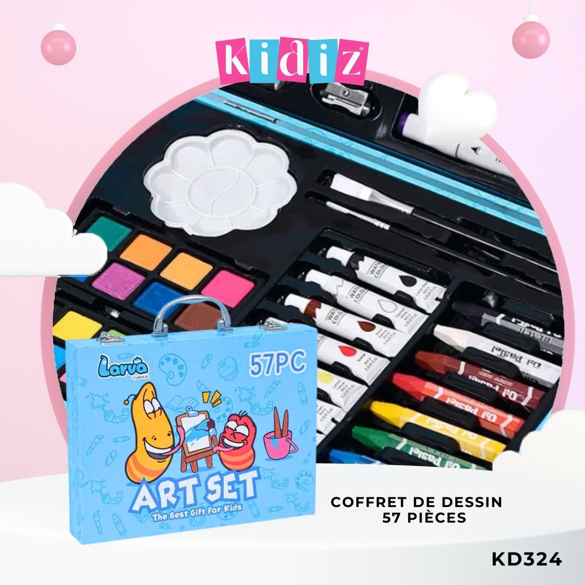 Coffret de Dessin – Set Artistique 57 Pièces KD324 - kidiz